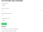 LIC Surrender Value Calculator - SWP Calculator .in